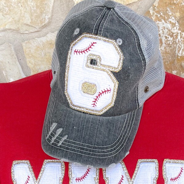 Baseball Number Hat - Etsy