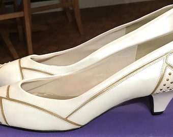 Gold Low Heel Pumps - Etsy