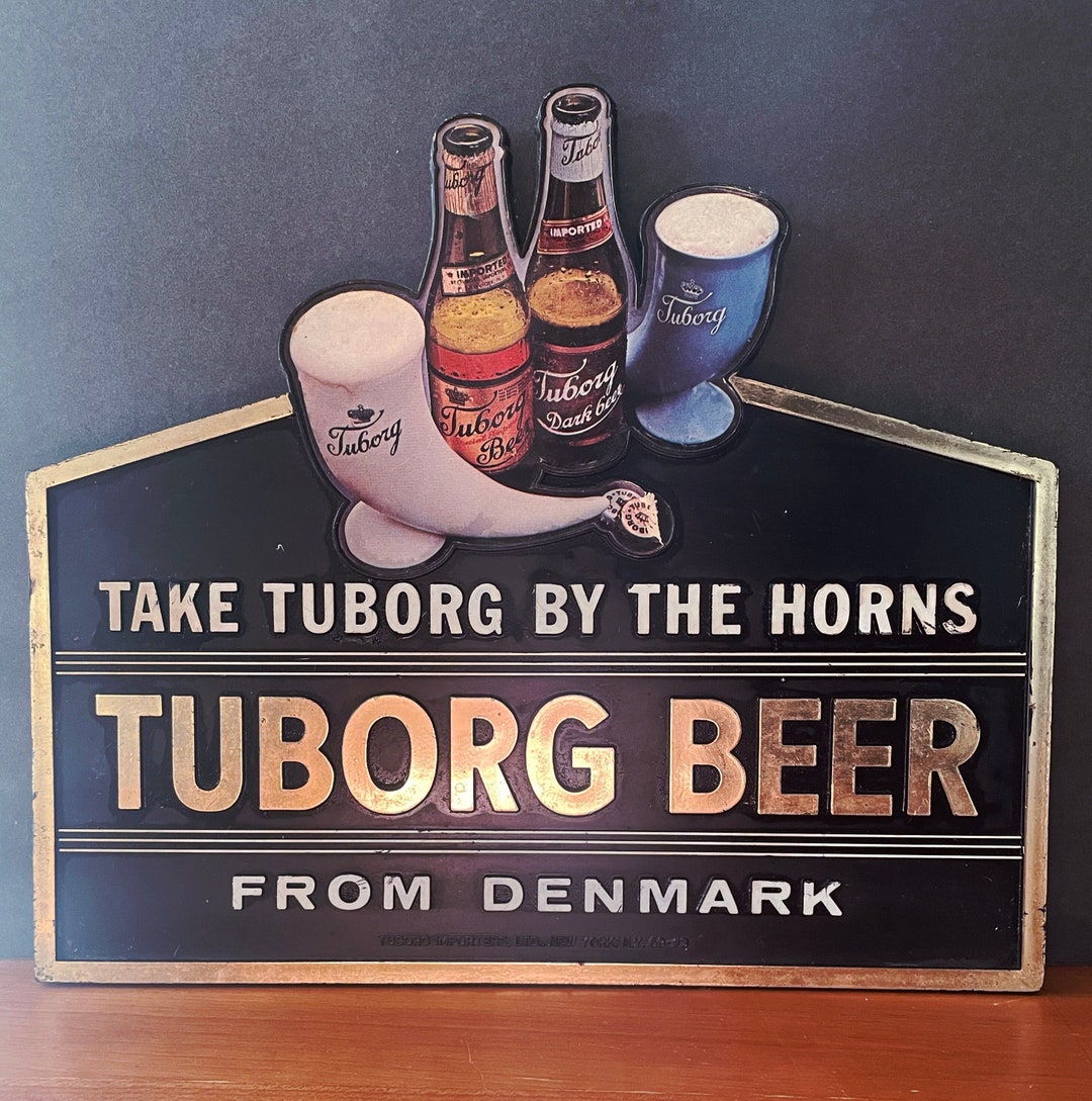 Vintage TUBORG Beer Sign. Perfect for the Mancave free Shipping - Etsy