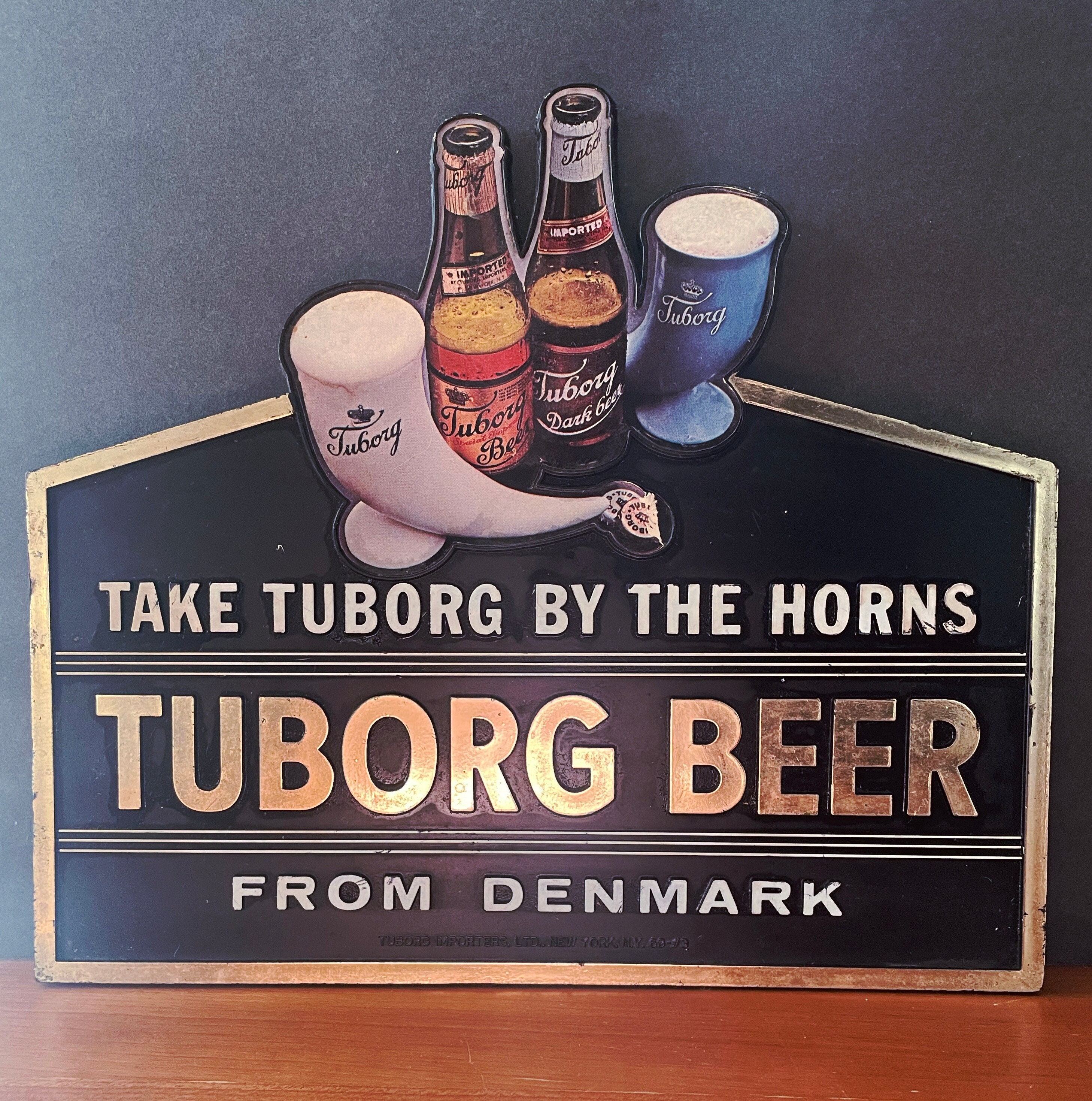 Vintage TUBORG Beer Sign. Perfect for the Mancave free Shipping - Etsy