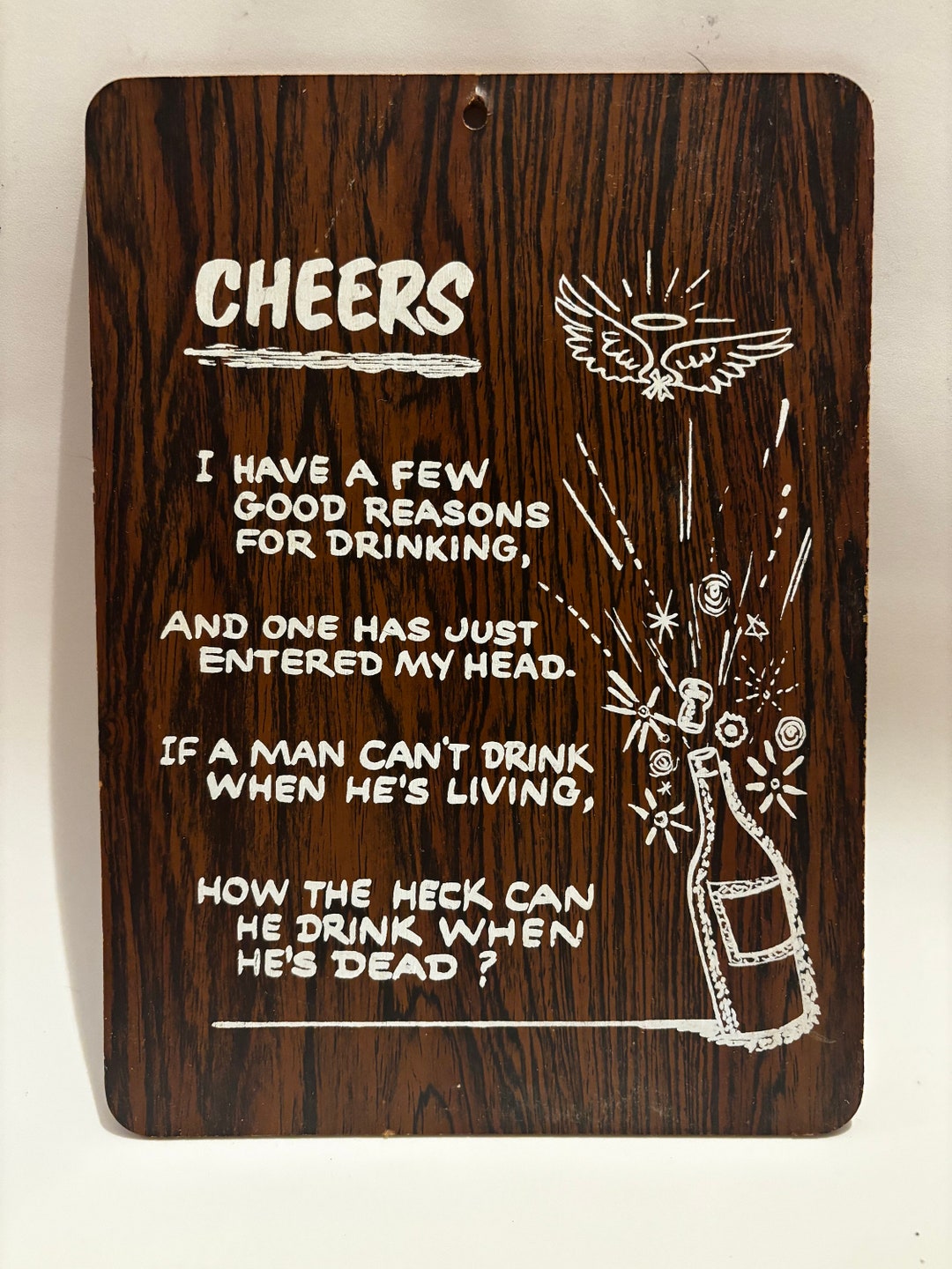 Vintage Irish Toast Cheers Square Faux Wood Wall Hanging *free Shipping ...