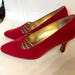 Vintage the PM Collection 925 Red Velvet High Heel Pumps With ...