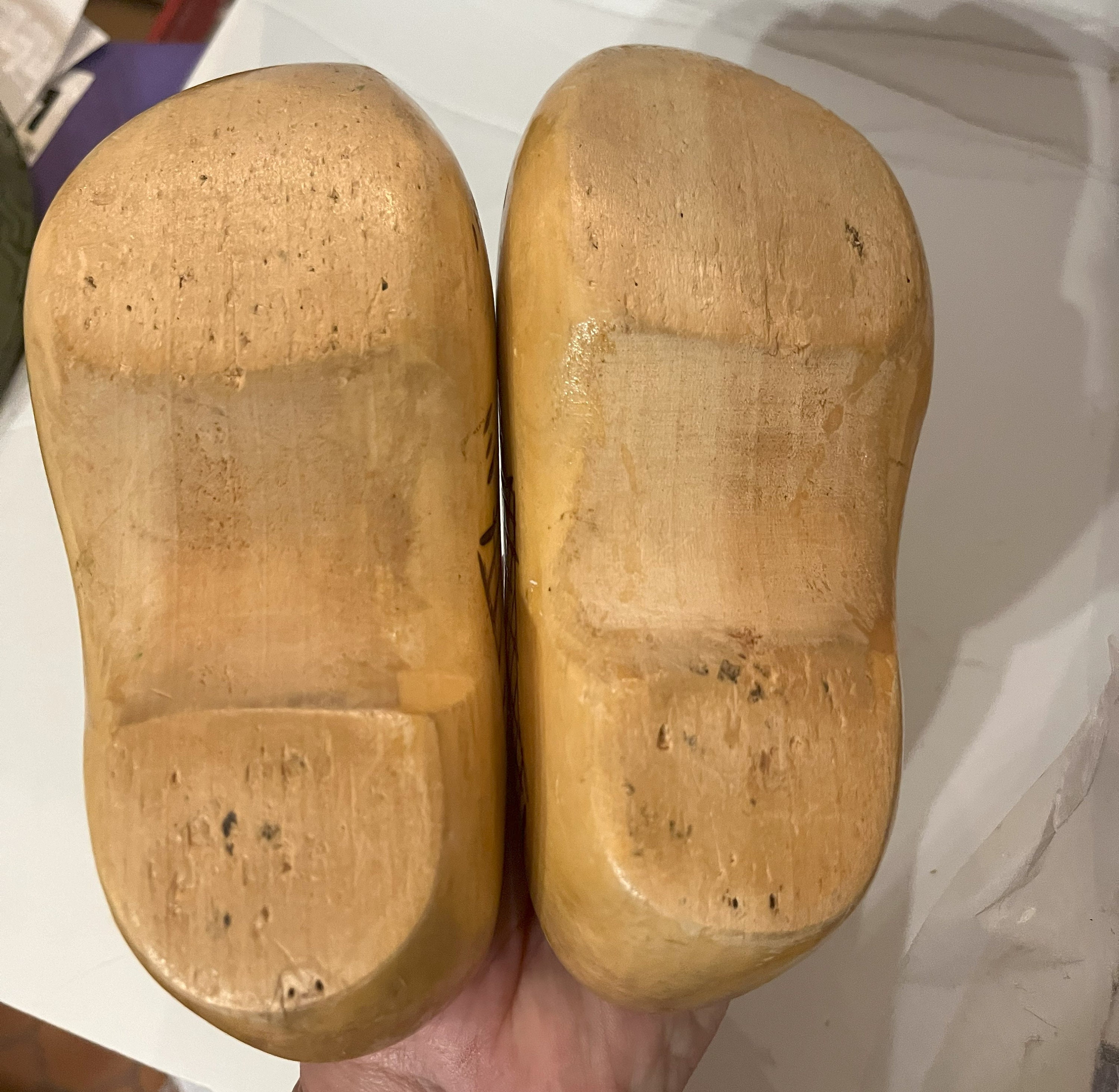 Vintage Dutch Holland Hand Carved Wooden Children's Clogs free Shipping ...