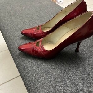 Vintage Handmade Red Patent Leather High Heel Pumps Sz 6M - Etsy