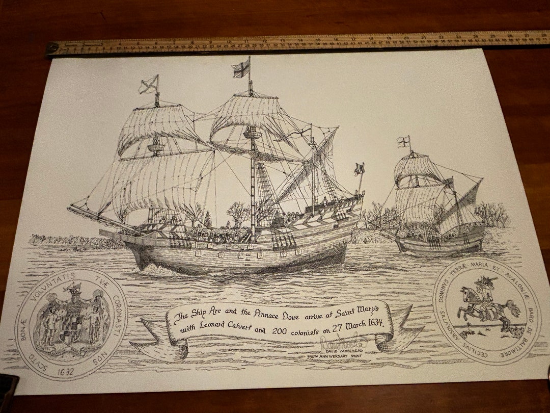 David Morehead (signed) Ships Arc and Dove - Etsy