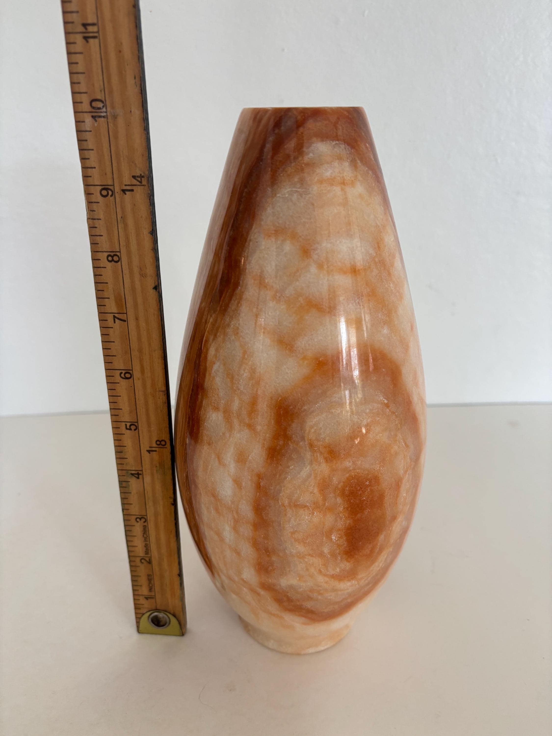 Vintage Onyx Stone Vase Tall Polished Banded Calcite Decor 1970s - Etsy