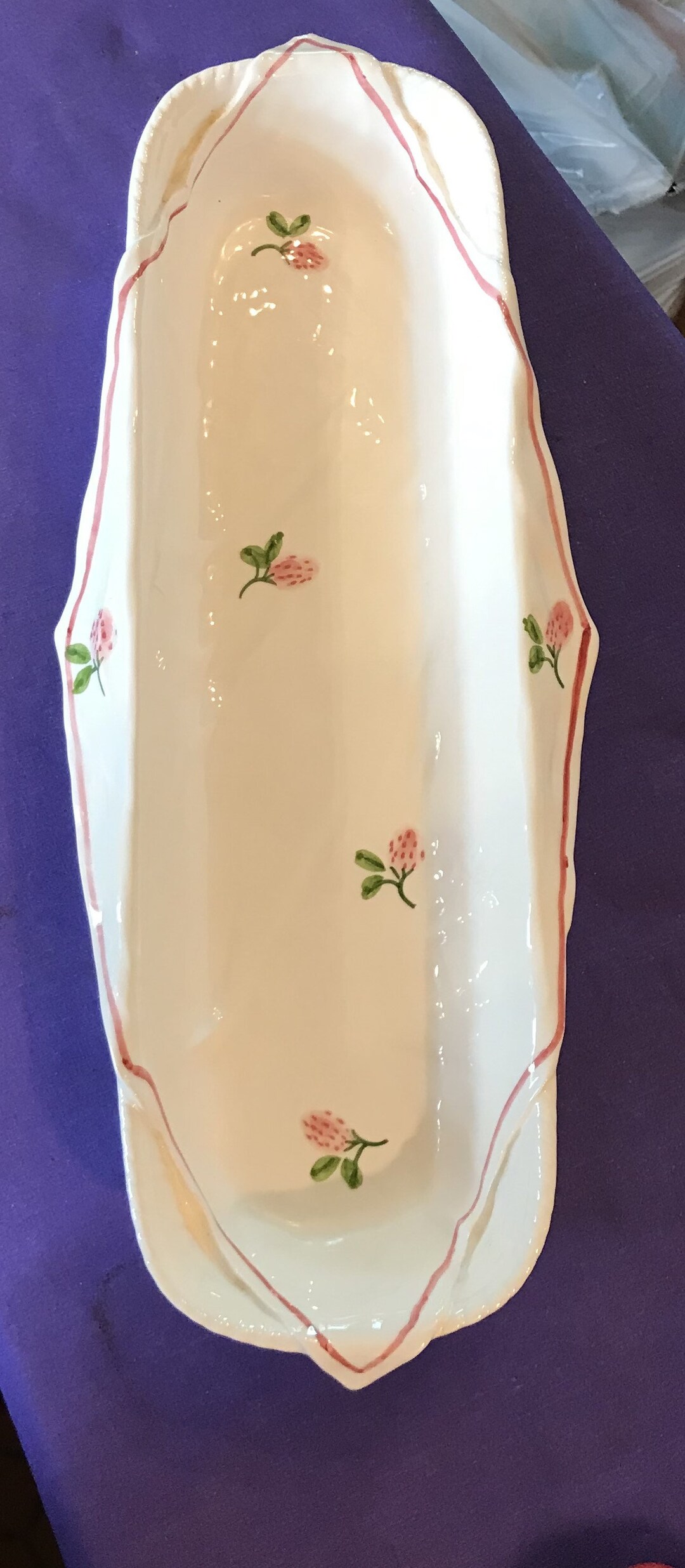 Vintage Shafford Original 1986 White Ceramic Cracker Bread H'orderves ...