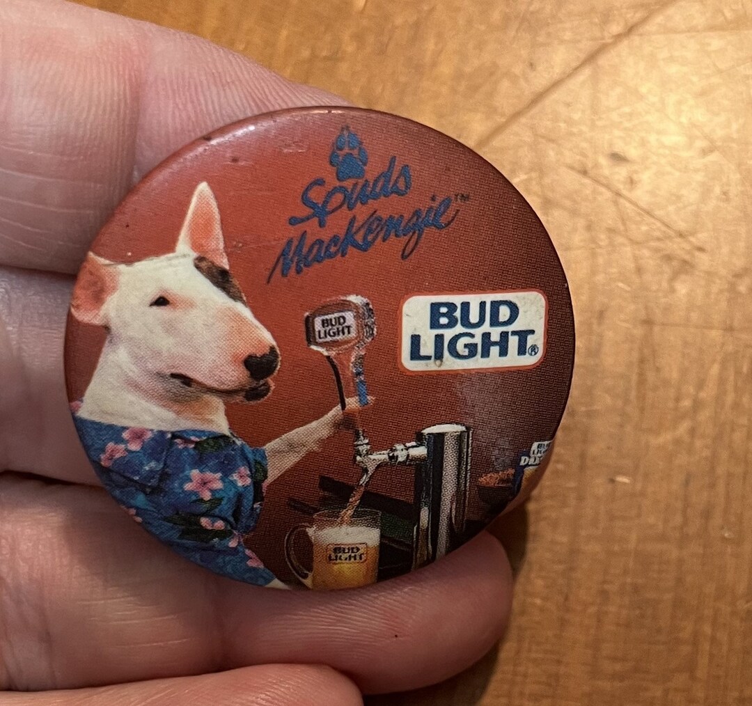 Vintage Budweiser Bud Light Beer Spuds Mackenzie Bull Terrier Hawaiian ...