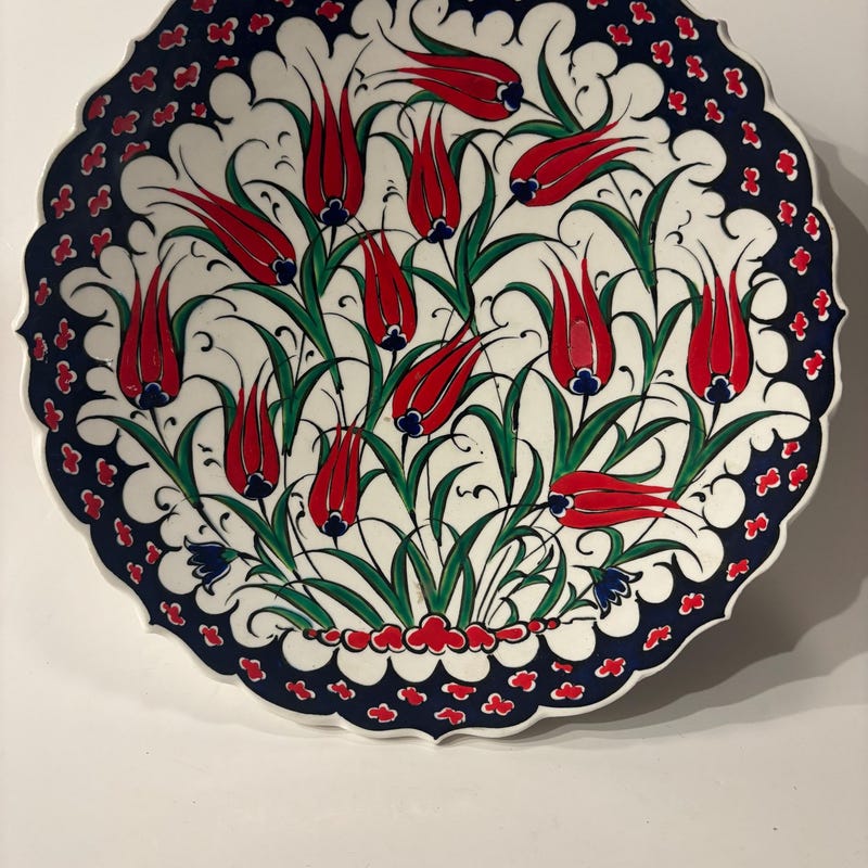 Tulip Painted Plate - Etsy