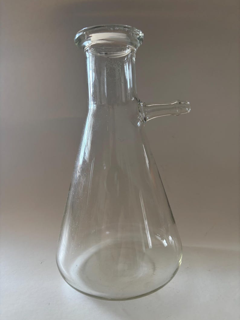 Vintage PYREX 500 Ml Vacuum Flask – Side-arm Laboratory Glass, Made in ...