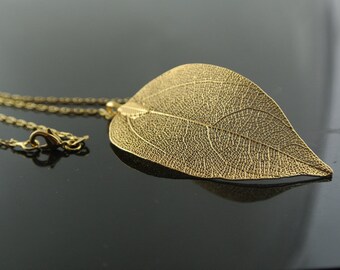 Gold leaf jewelry | Etsy