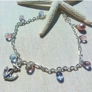Purple Anklet Blue Ocean Anklet Summer Anklet Starfish Anklet, Beach ...