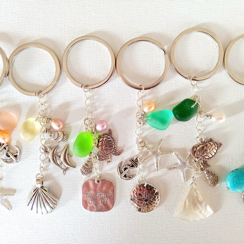 Sea Glass Keychain - Etsy