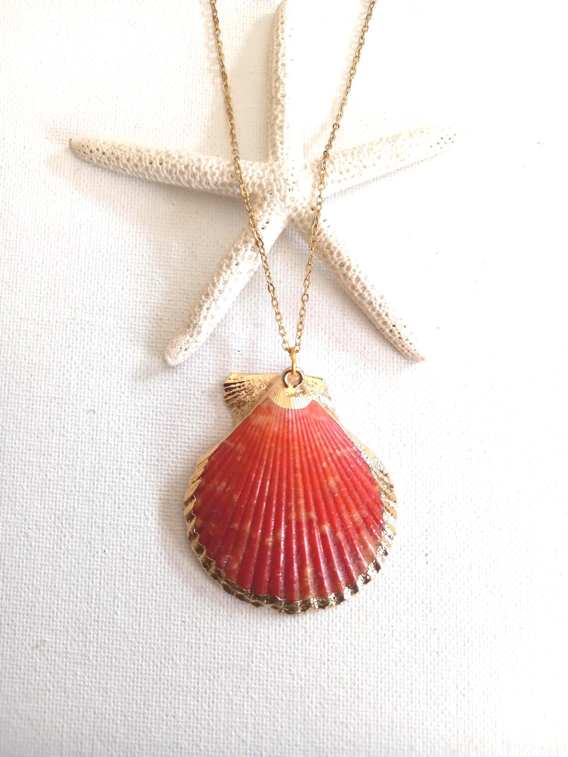 Gold Plated Shell Gold Shell Jewelry Gold Shell Necklace Gold Sea Shell ...