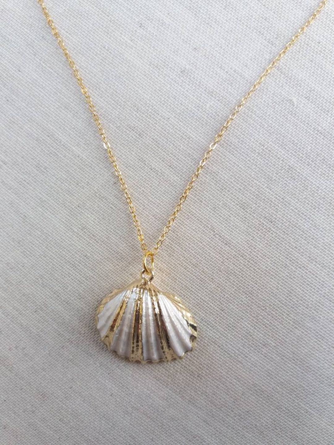 Sea Shell Necklace Gift for Her Gold Shell Charm Necklace - Etsy
