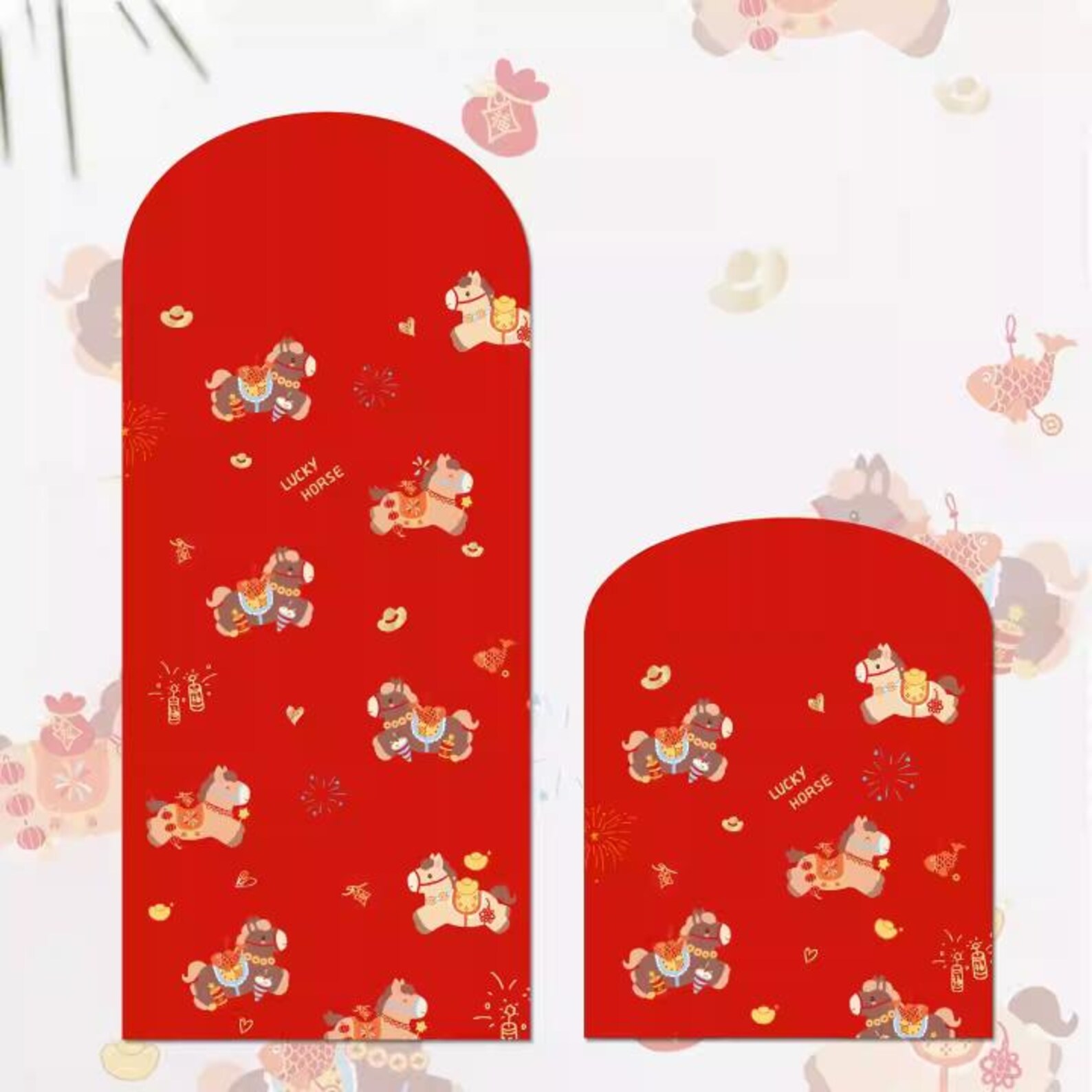 Set of 10 - 2 Designs CNY Red Packet - Year of the Horse - 2026 Chinese ...