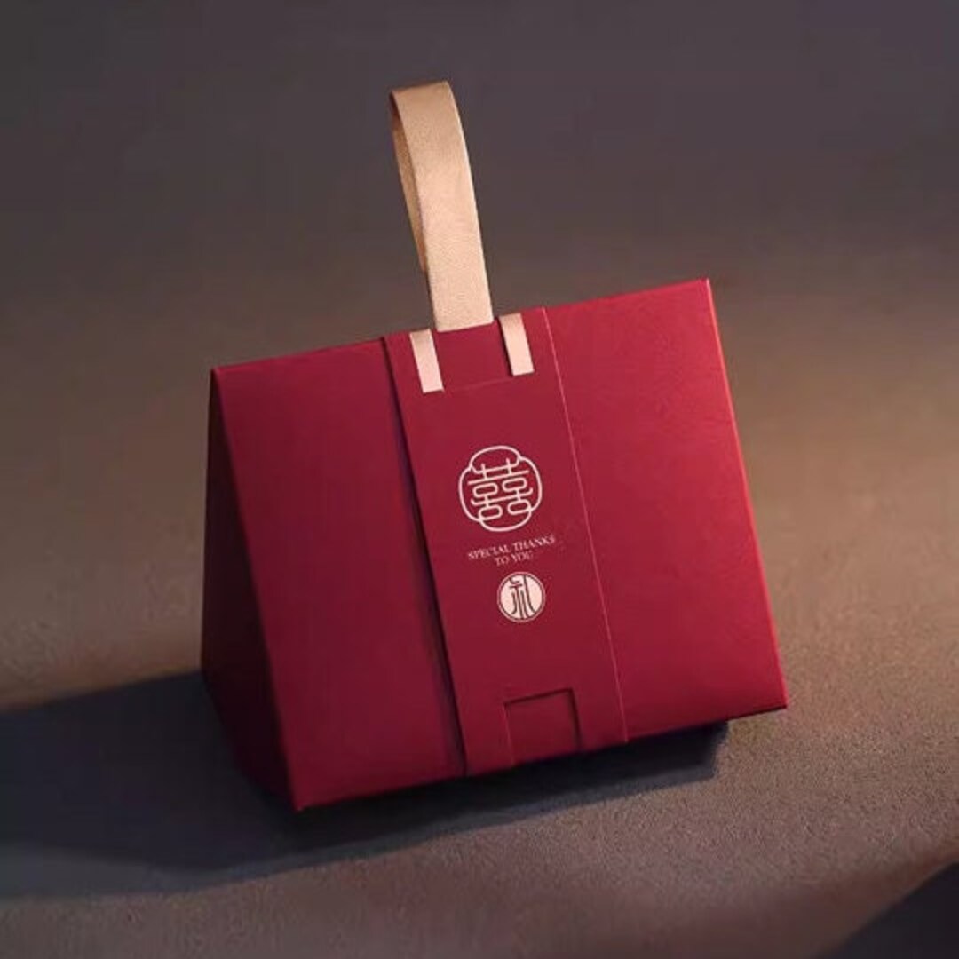 100 X Wedding Favor Box - Double Happiness - Chinese Wedding - Burgundy ...