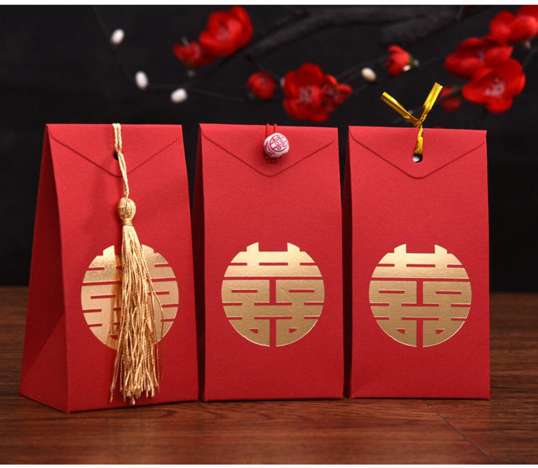 100 X Wedding Favor Box - Double Happiness - Chinese Wedding - S - Etsy