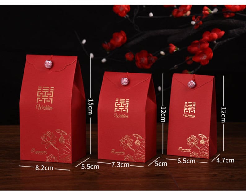 100 X Wedding Favor Box - Double Happiness - Chinese Wedding - S - Etsy