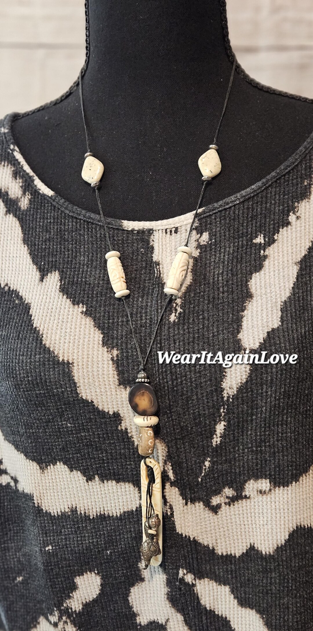 Boho Bohemian Bone Tribal Tibet Statement Necklace Unisex @ # ...