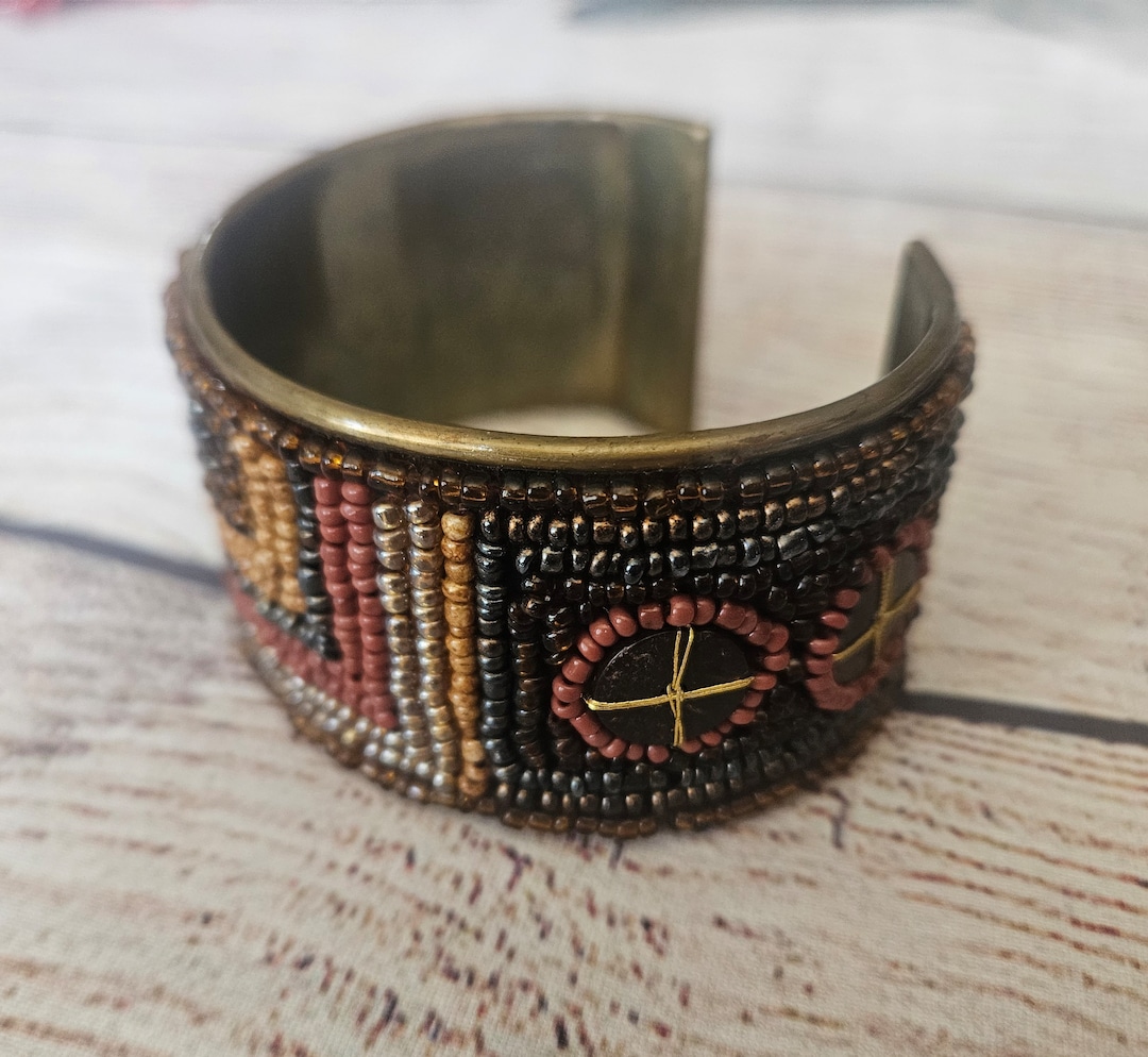 N444 Gorgeous Southern Statement Cuff Bangle Bracelet - Etsy