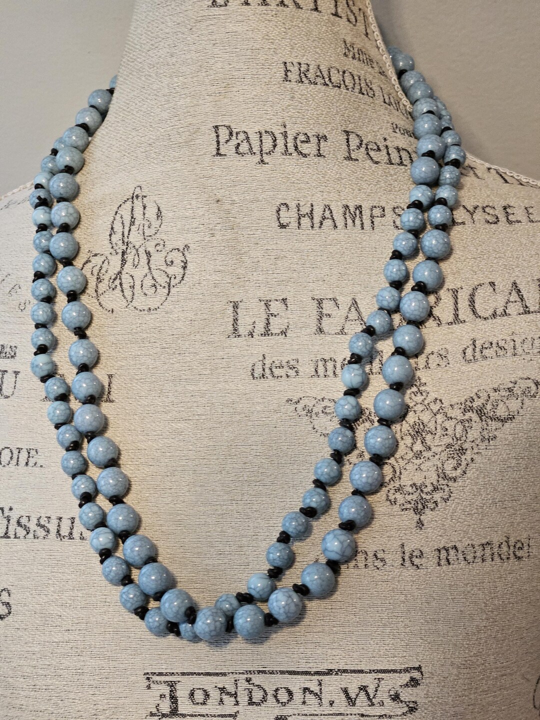 IB1 Gorgeous Turquoise Blue PLUNDER X Long Beaded Boho Southwestern ...