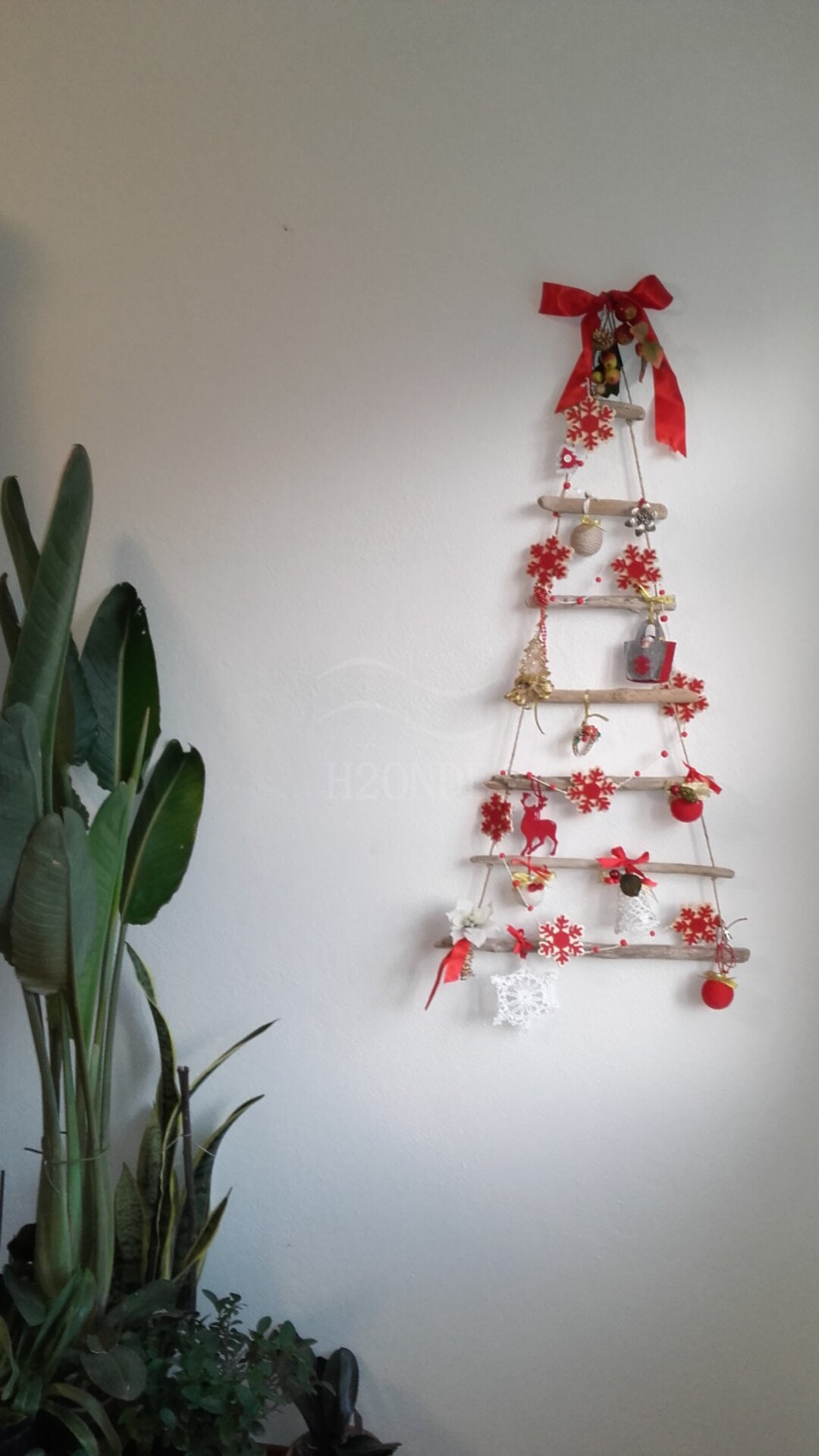 Wood Wall Christmas Tree Driftwood Modern Coastal Beach Hanging ...