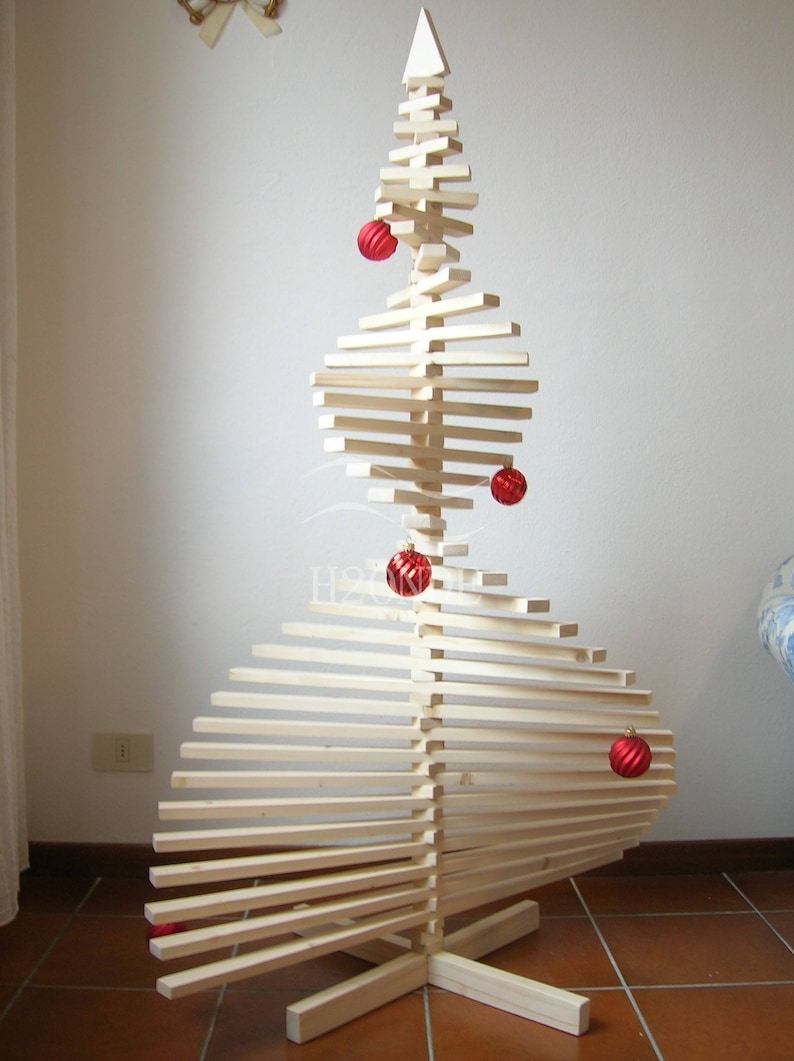 Wooden Christmas Tree Wood Scandinavian Xmas Modern Coastal - Etsy