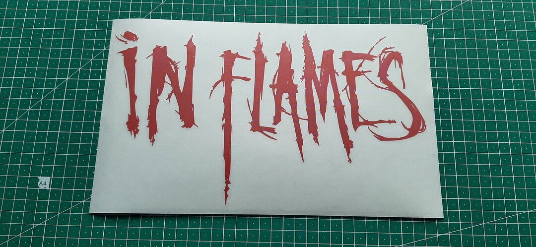 In Flames Vinyl Cut Decal / Sticker - Etsy