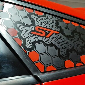 X2 Ford Focus Corner Window Sticker, Decal. 2012-2018 Hexagons - Etsy