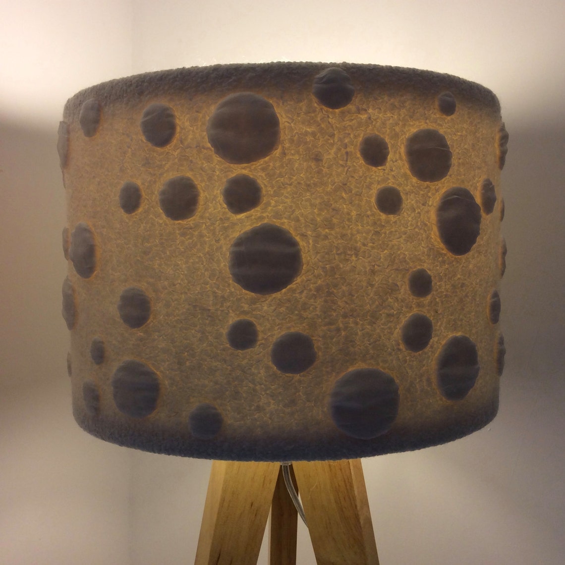 Nuno Silk Disc Lampshade Textured shade modern decor | Etsy