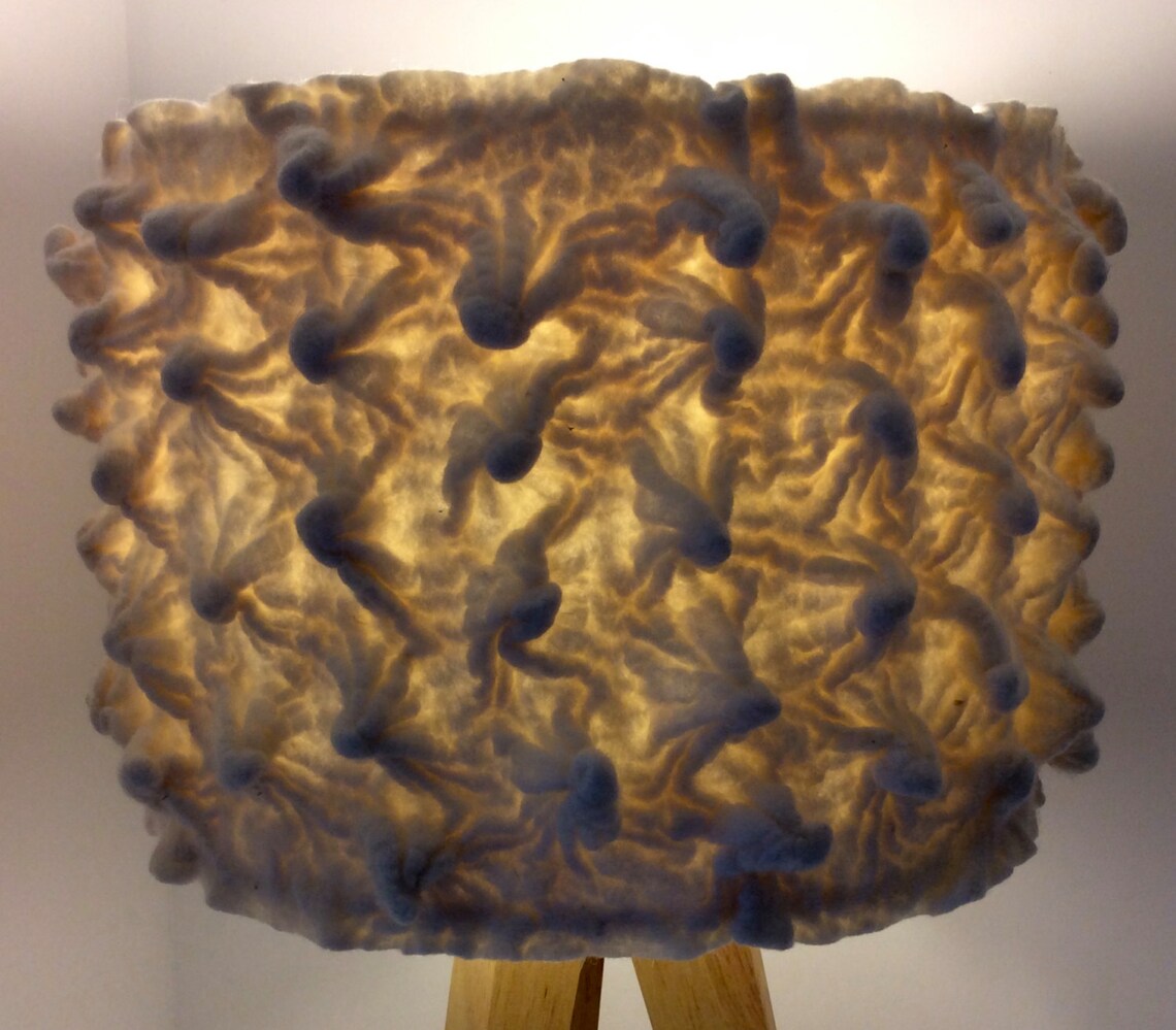 Spike Caterpillar Lampshade: Hand Felted Textured Shade Modern Design ...