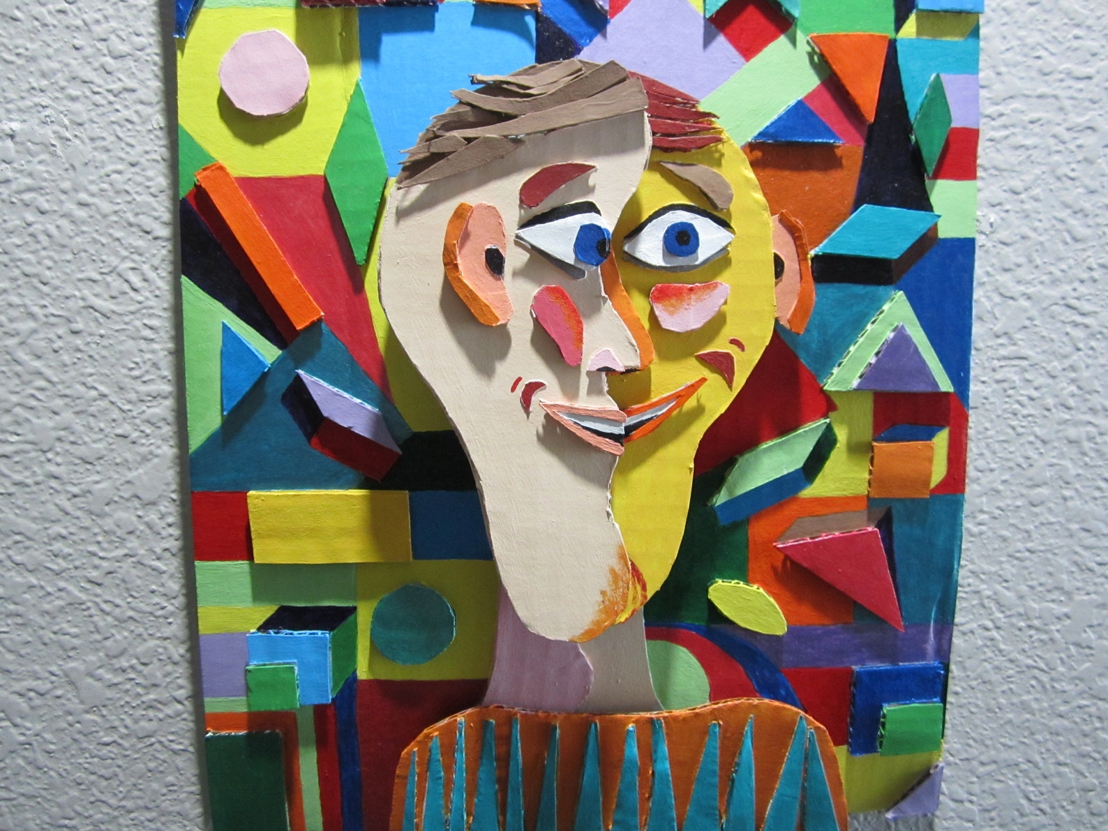 Picasso Influenced Cubist Construction Painting From Recycled Materials ...