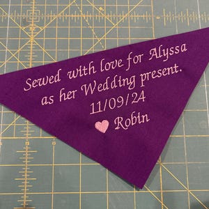 Embroidered Quilt Label for Quilts Quality Custom Embroidery Triangle ...