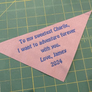 Custom Embroidered Quilt Label Triangle Corner Pocket Label ...