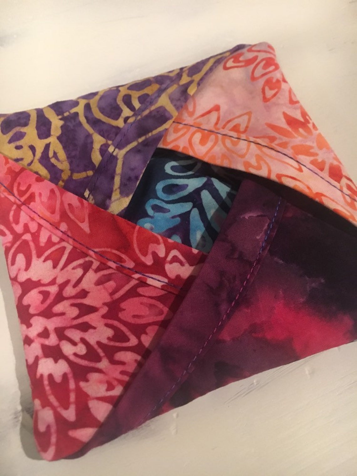 Wine Glass Coasters Set Of 4 Modern Handmade Coasters Pink Etsy