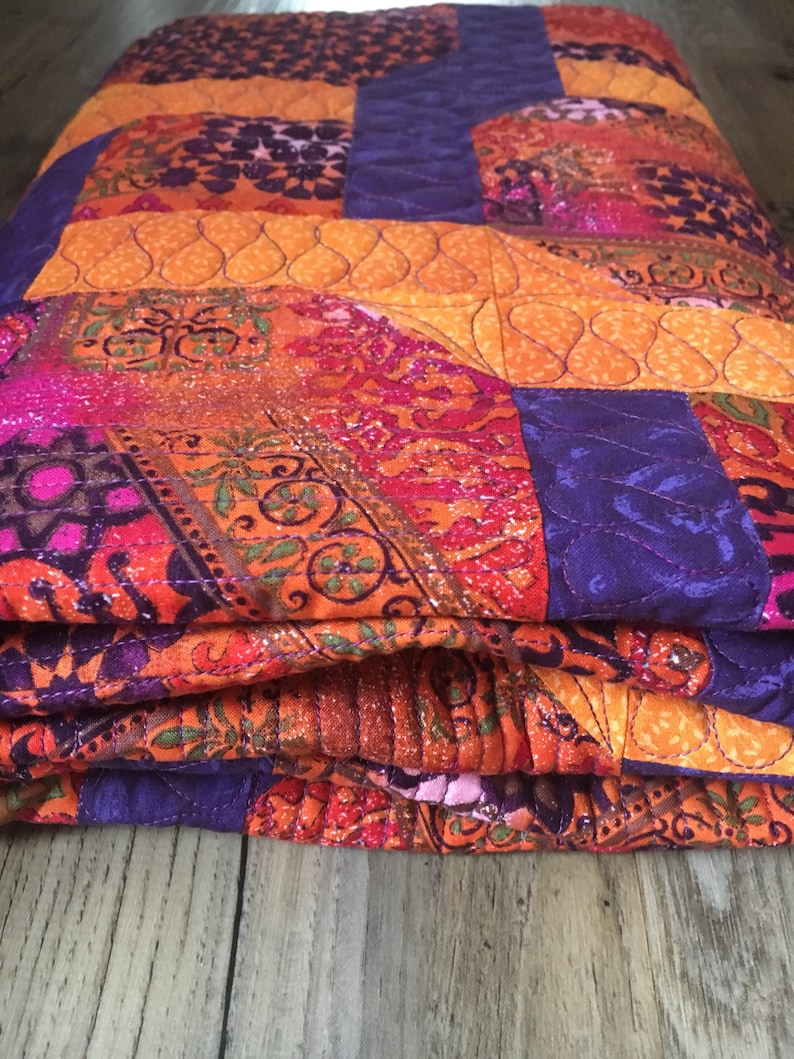Handmade Quilt Moroccan Style Unique Throw Quilt Custom Quilted ...