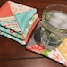 Coaster Set Bright Folded Fabric Coasters Set of 4 Handmade Square ...