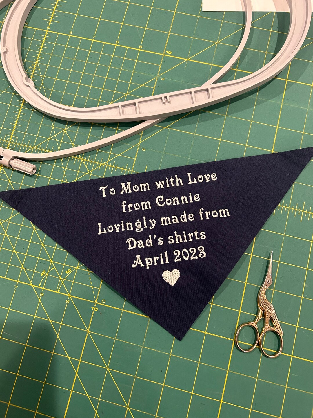 Custom Embroidered Quilt Label Triangular Corner Label Fabric ...