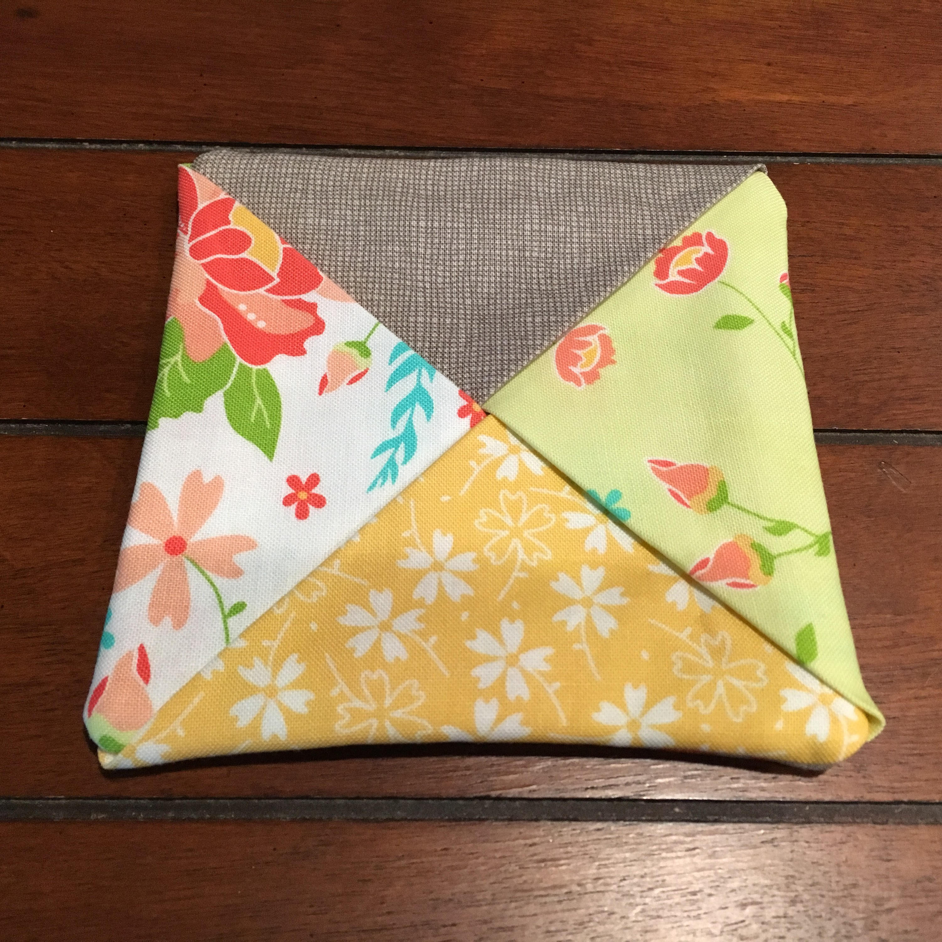 Coaster Set Bright Folded Fabric Coasters Set of 4 Handmade | Etsy