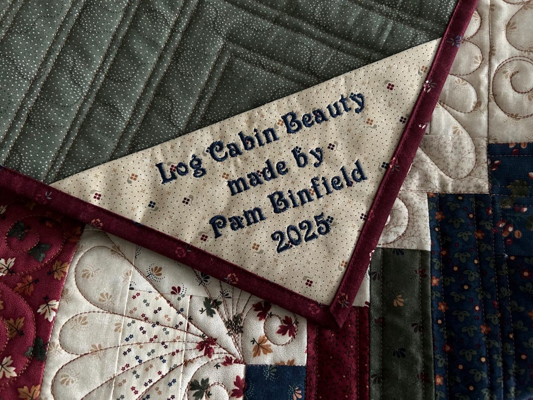 Custom Embroidered Quilt Label Triangular Corner Label Fabric ...