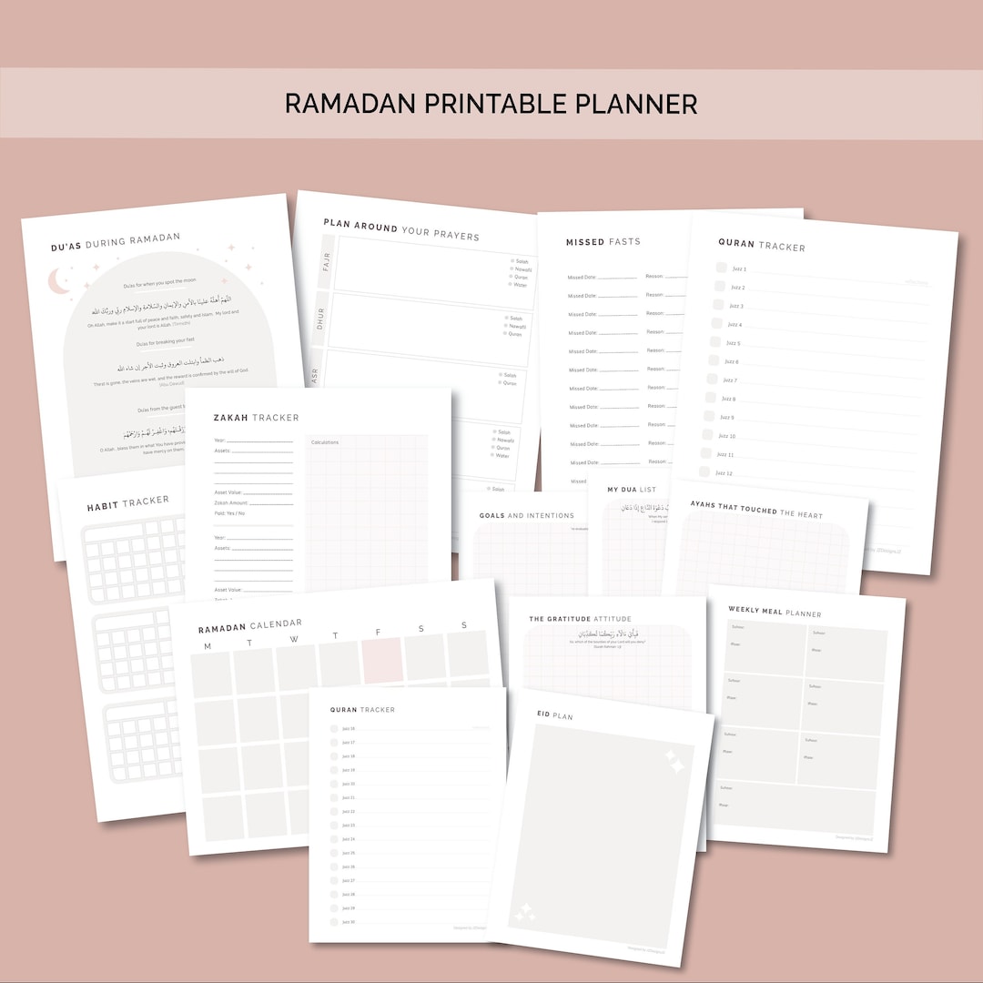 Digital Ramadan Planning Organizer | Printable Journal | Daily Planner ...