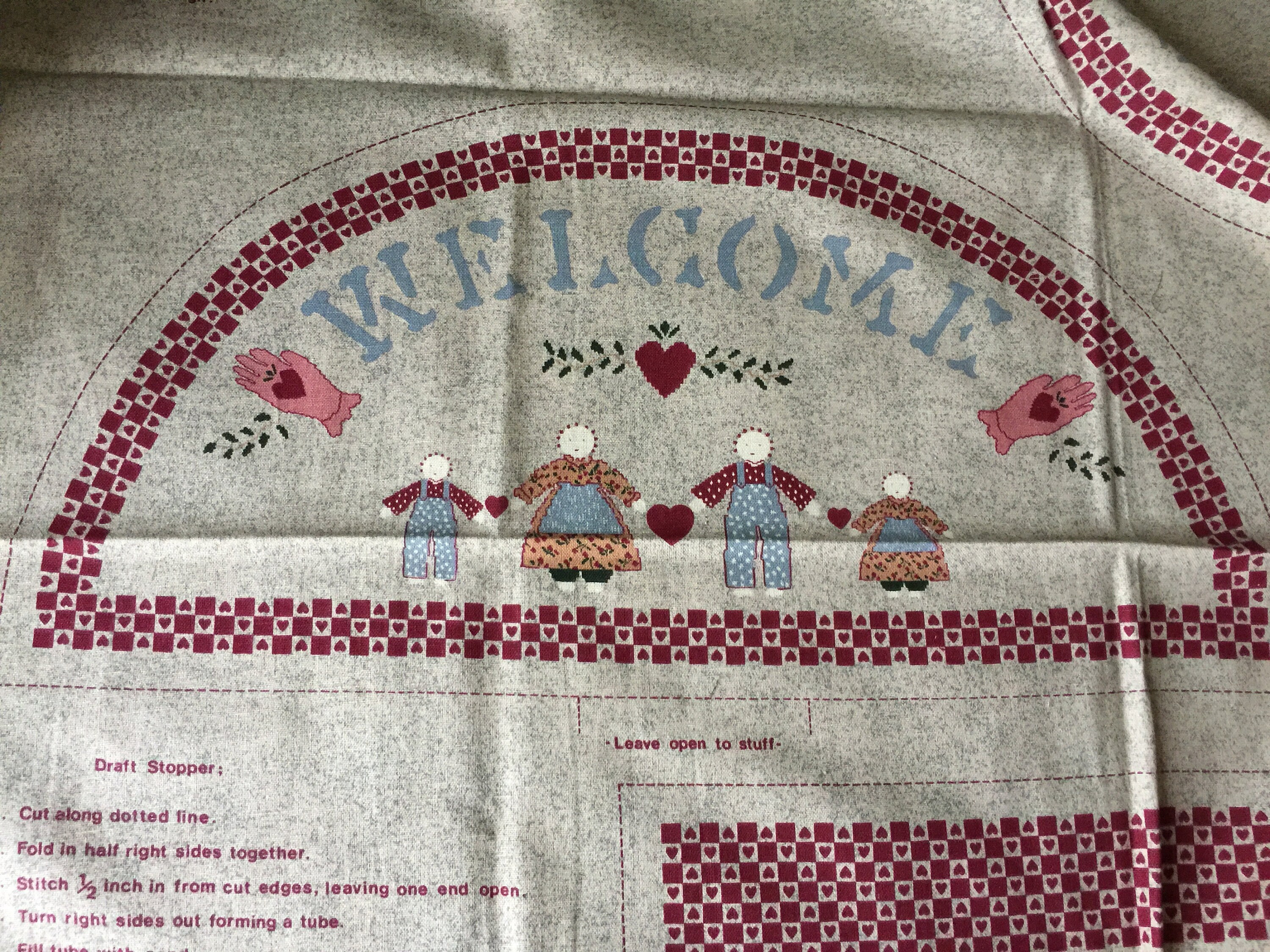 New Old Stock Cut and Sew Pattern Amish Style Welcome Pillow - Etsy