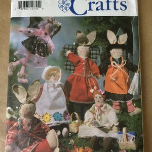 Simplicity Craft Pattern 7899 Dolls and Bunnies Dolls Uncut - Etsy
