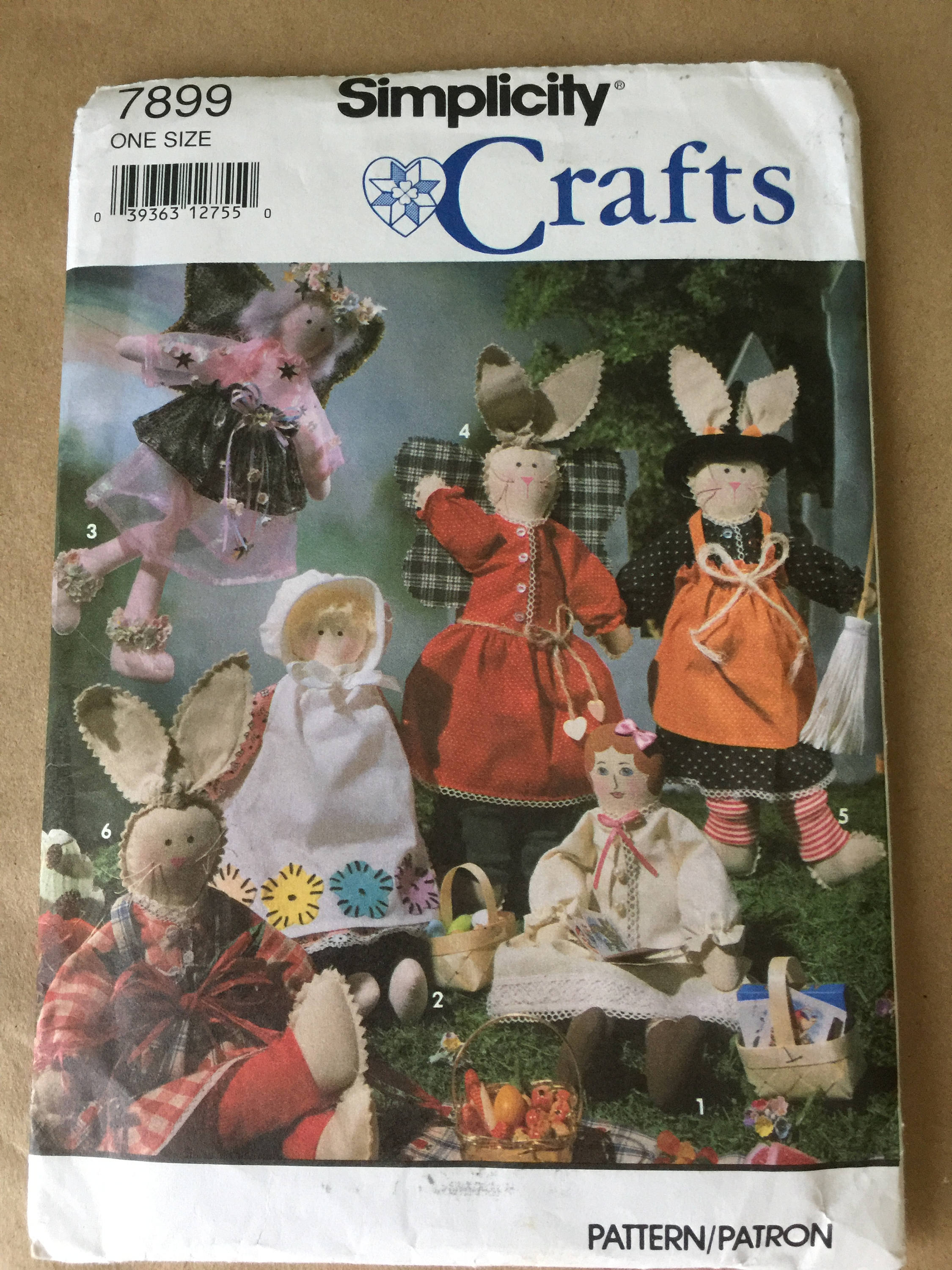 Simplicity Craft Pattern 7899 Dolls and Bunnies Dolls Uncut - Etsy