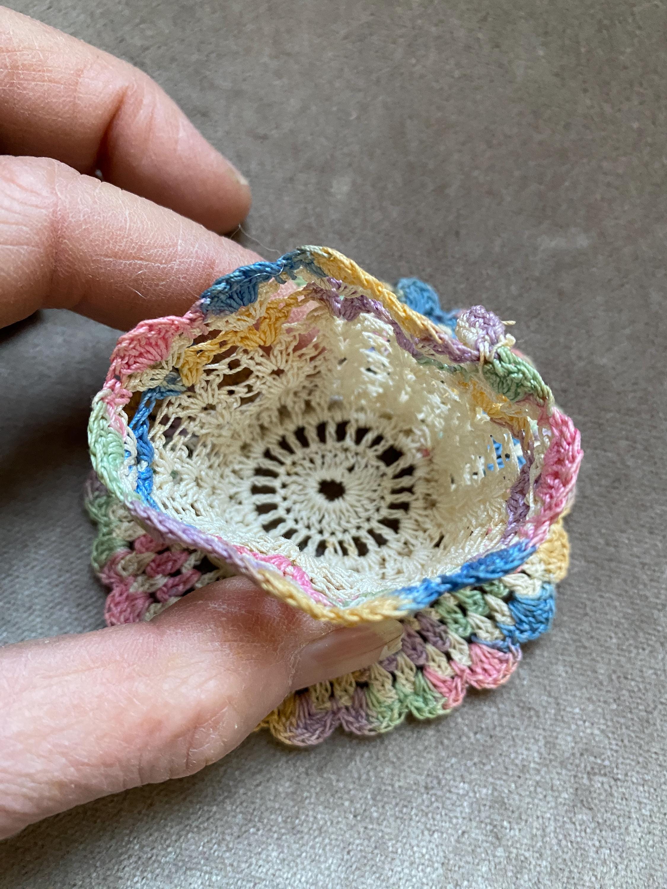 Vintage 1950s Miniature Pastel Crocheted Tea Cup - Etsy