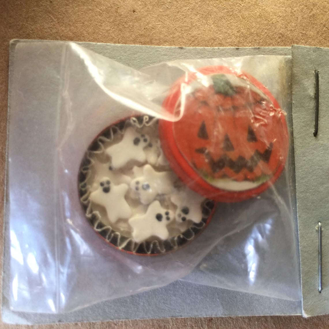 Miniature Halloween Ghost Pie in Pumpkin Pan - Etsy