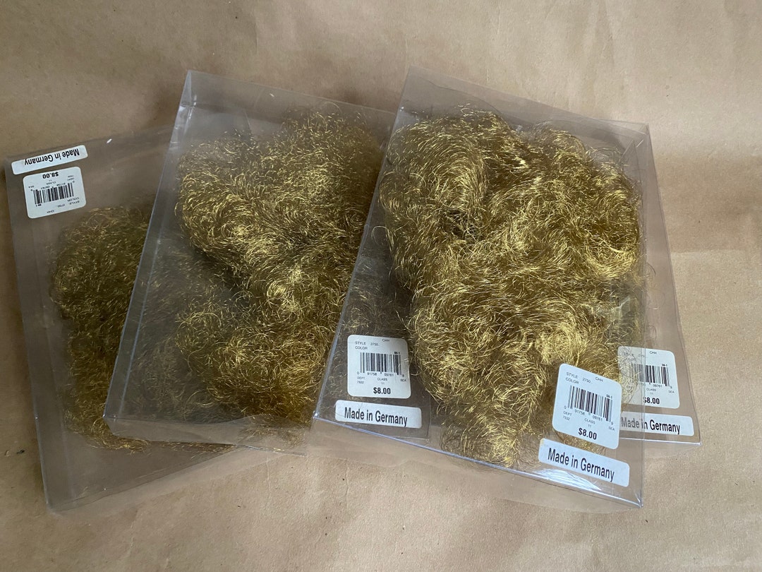 1990s Brass Doll Hair Curly Metal Doll Hair Made in Germany New Old ...