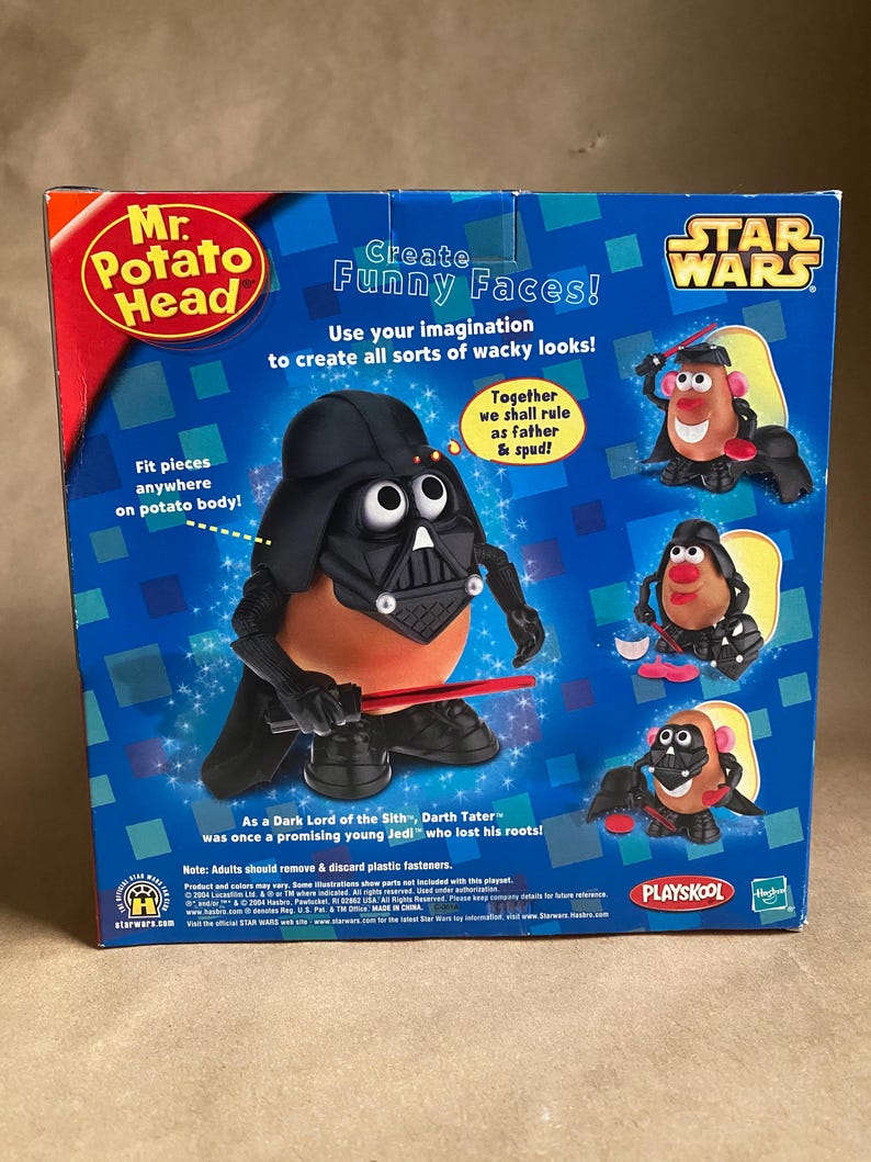 Star Wars Mr Potato Head Darth Tater Playskool 2004 in Original Package ...
