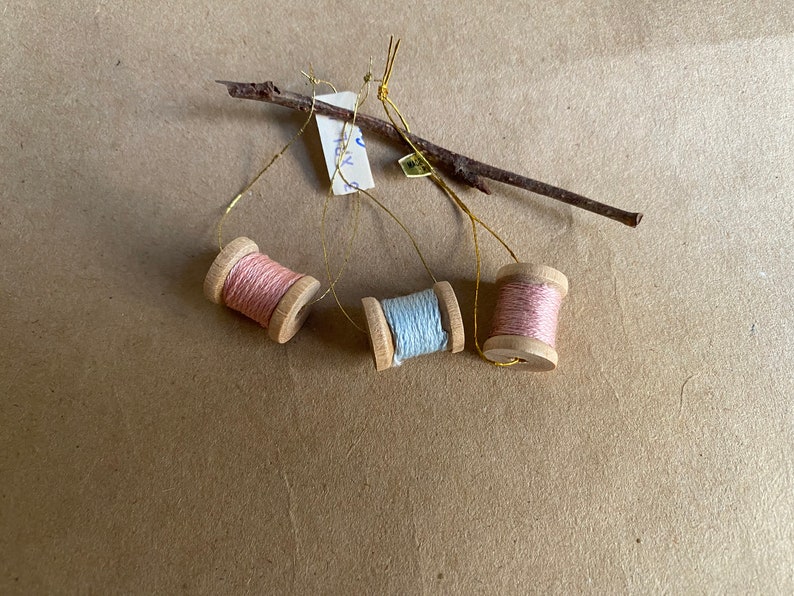 Vintage Spools of Pastel Thread Ornaments - Etsy